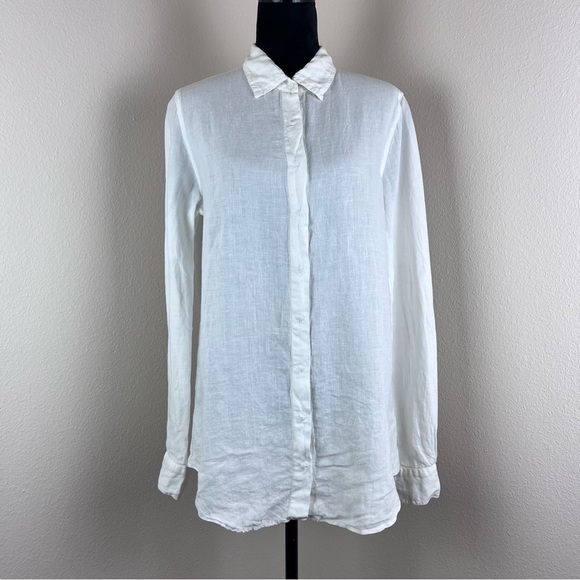 Theodore | Tops | Theodore Beverly Hills White Snap Front Long Sleeve ...